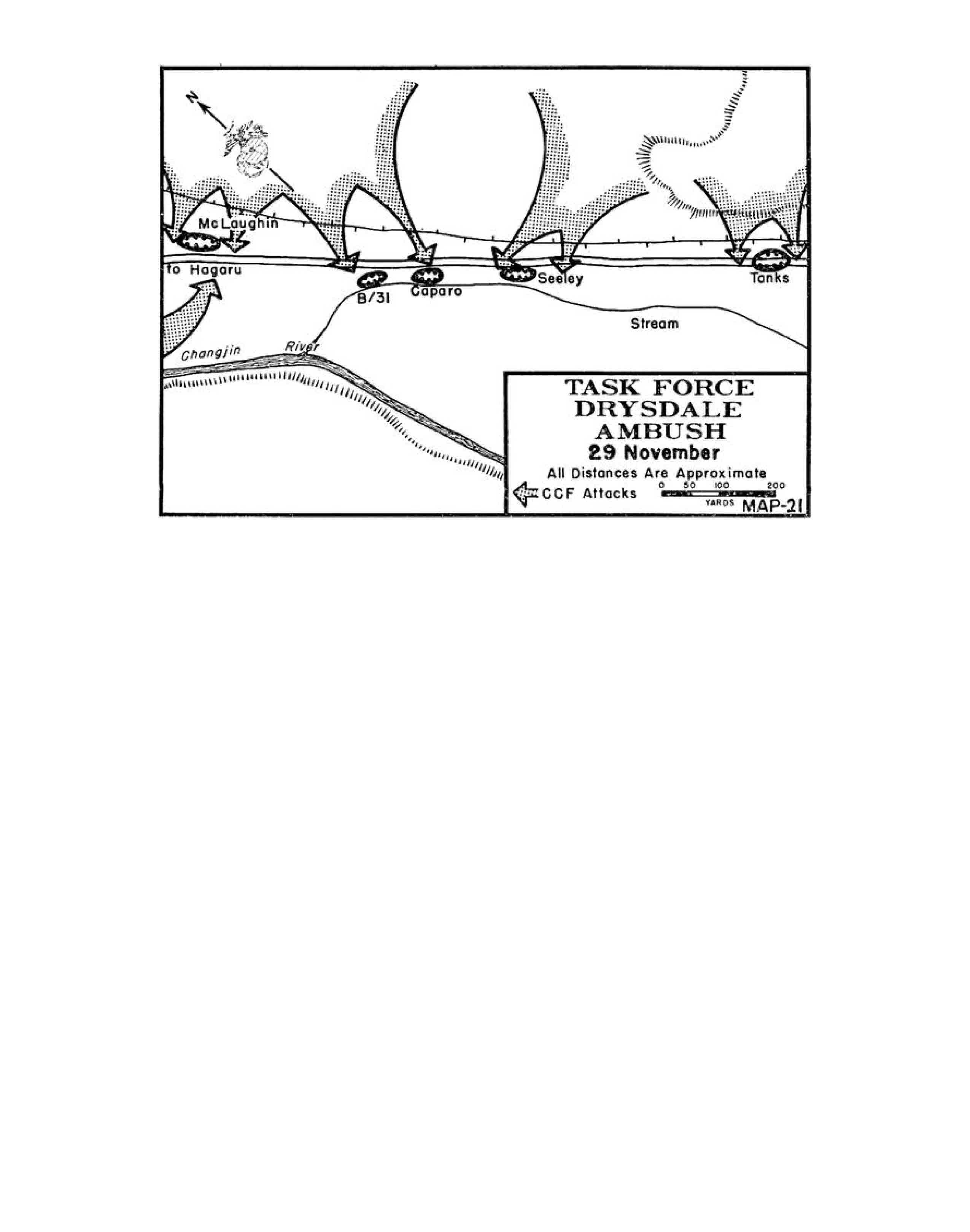 Map 21 - Task Force Drysdale - 29 November 1950